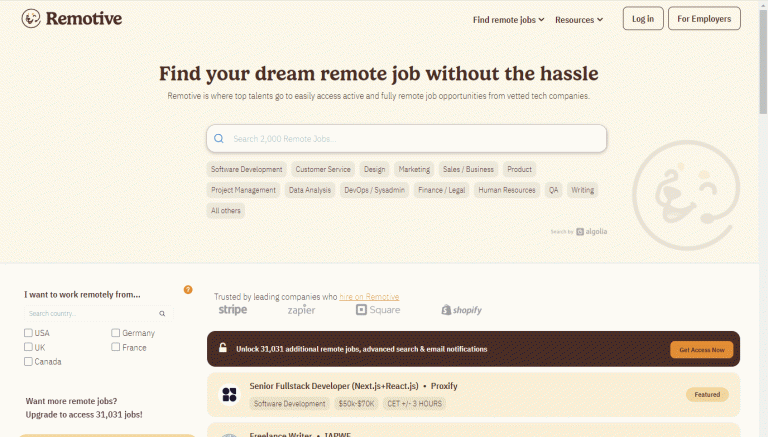 Encuentra empleo en teletrabajo con Remotive